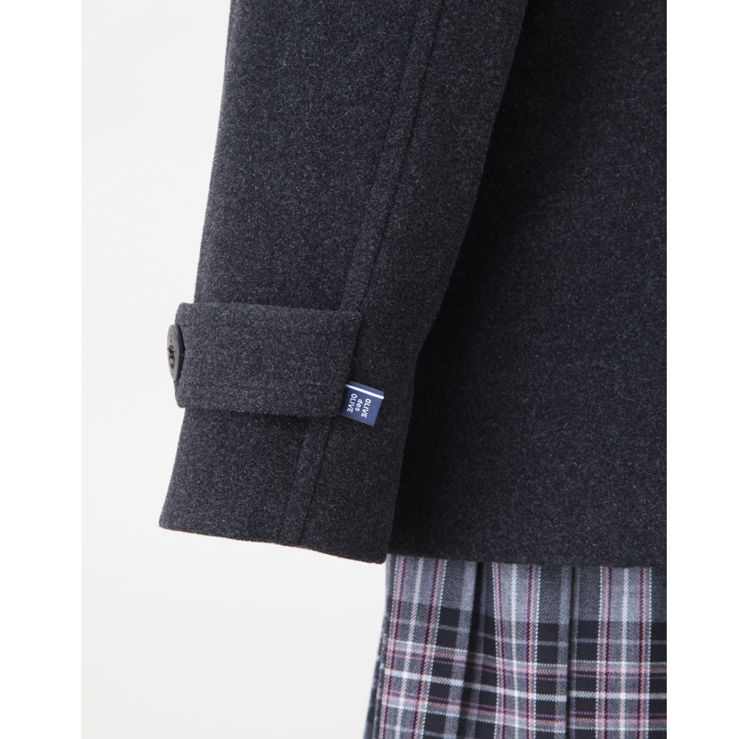 シンプルピーコート(S チャコールグレー): スクールウエア【トンボ公式オンラインモール】